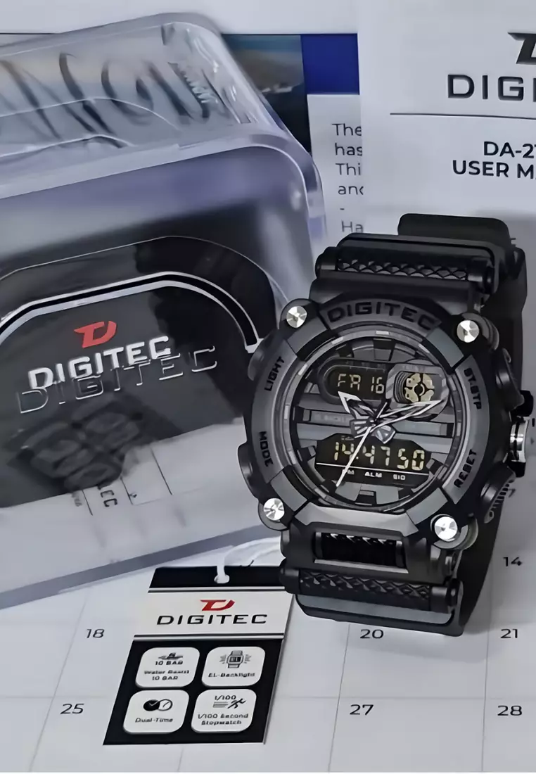 Jual Digitec Digitec - Jam Tangan Pria - Black - Resin Strap - DA-2178T ...