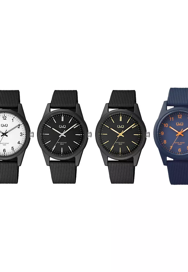Buy Q&Q Watch By Citizen VS12J012Y Men Analog Watch with Blue Rubber Strap Online | ZALORA Malaysia