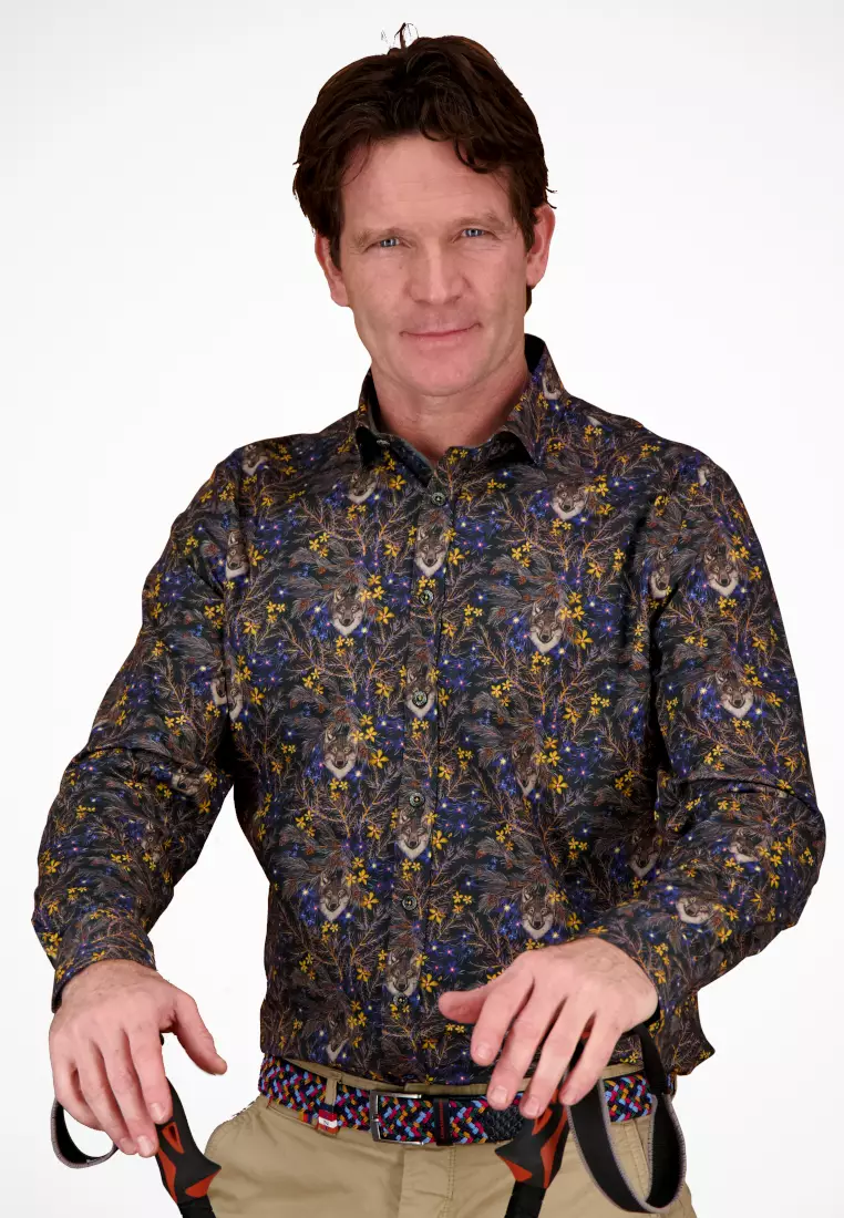 Buy A Fish Named Fred Wolf Series Long Sleeve Shirt - Dark Green Online ...