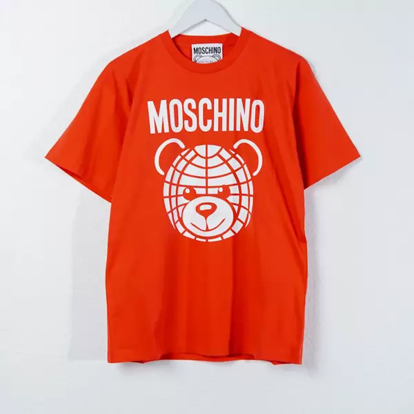Jual Moschino Kaos MOSCHINO BEAR PIXEL WHITE RED TSHIRT 100% ORIGINAL ...