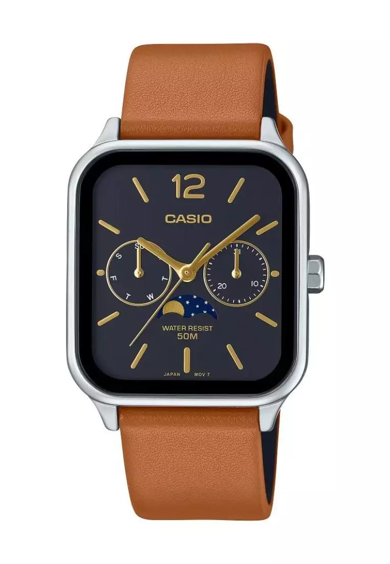 Buy Casio Casio General Standard Brown Leather Strap Men's Watch MTP ...