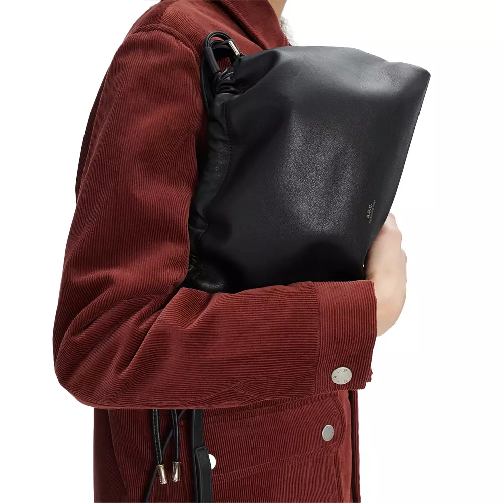 Jual A.p.c. Ninon Drawstring Crossbody Bag Black Original 2025 | ZALORA Indonesia