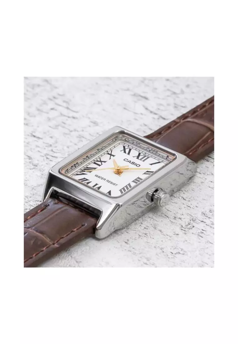 Buy Casio Women's Analog Watch LTP-V007L-9B Brown Leather Band Watch ...