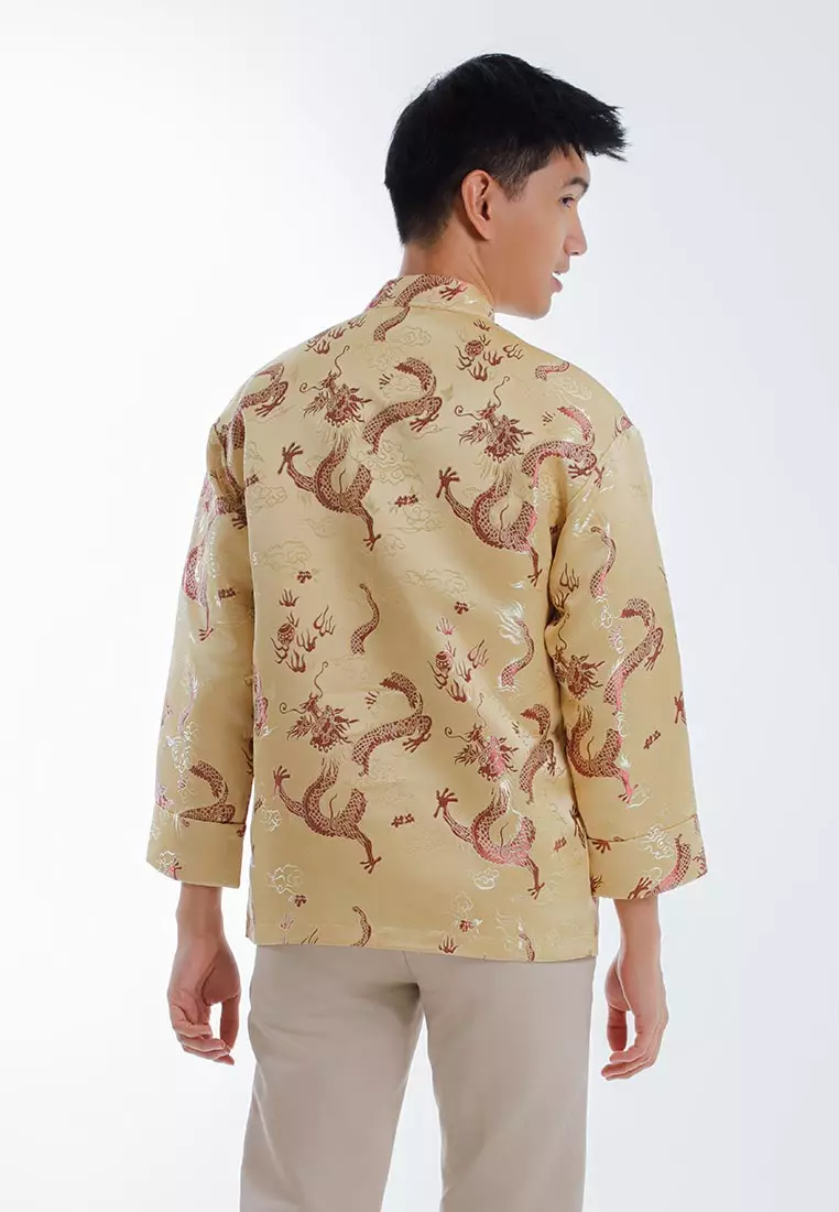 Buy Alain Delon Alain Delon Mens CNY Tang Fu Jacquard Long Sleeve ...
