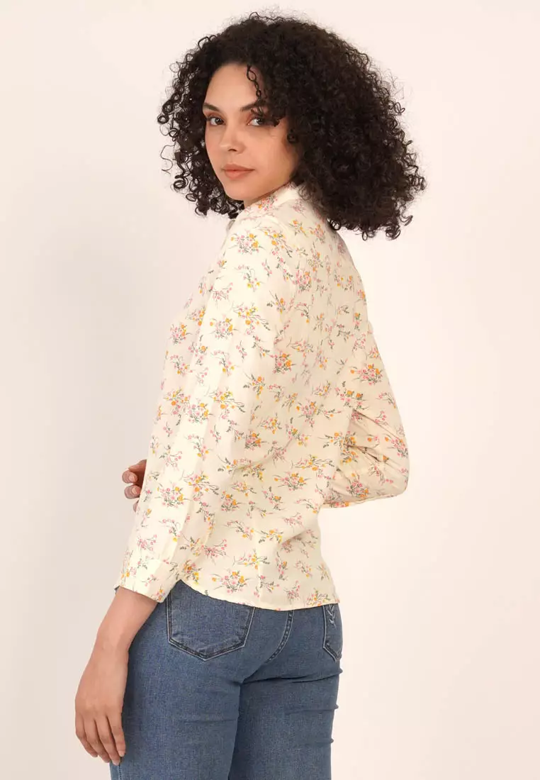 Buy nicole Nicole Fold-Over Collar Long Sleeve Front Button Opening Hem ...