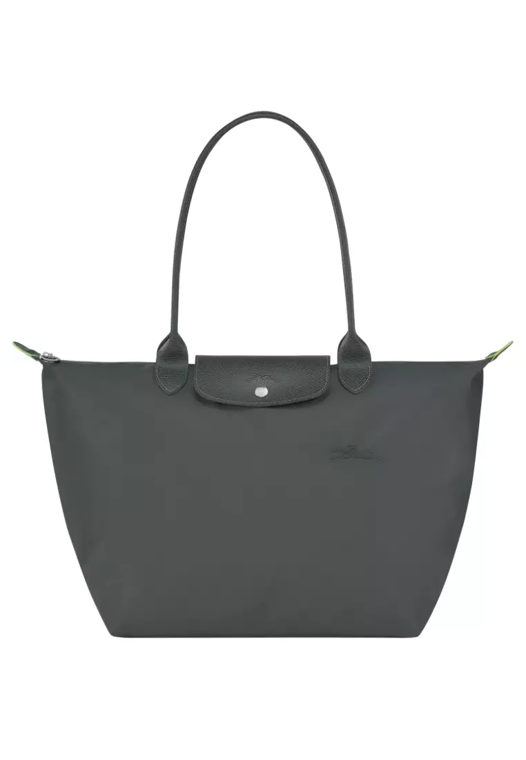 Jual Longchamp Longchamp Le Pliage Green Tote bag L Graphite Original ...