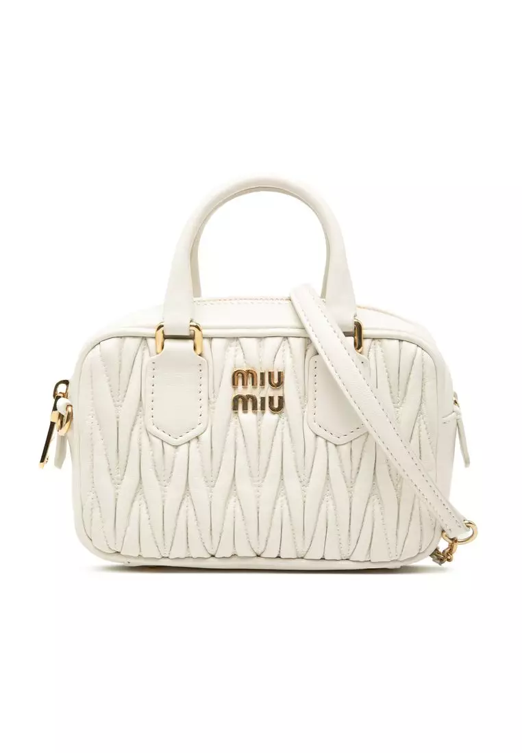 Buy Miu Miu Pre-Loved Miu Miu Mini Matelasse Nappa Arcadie Satchel 2026 ...