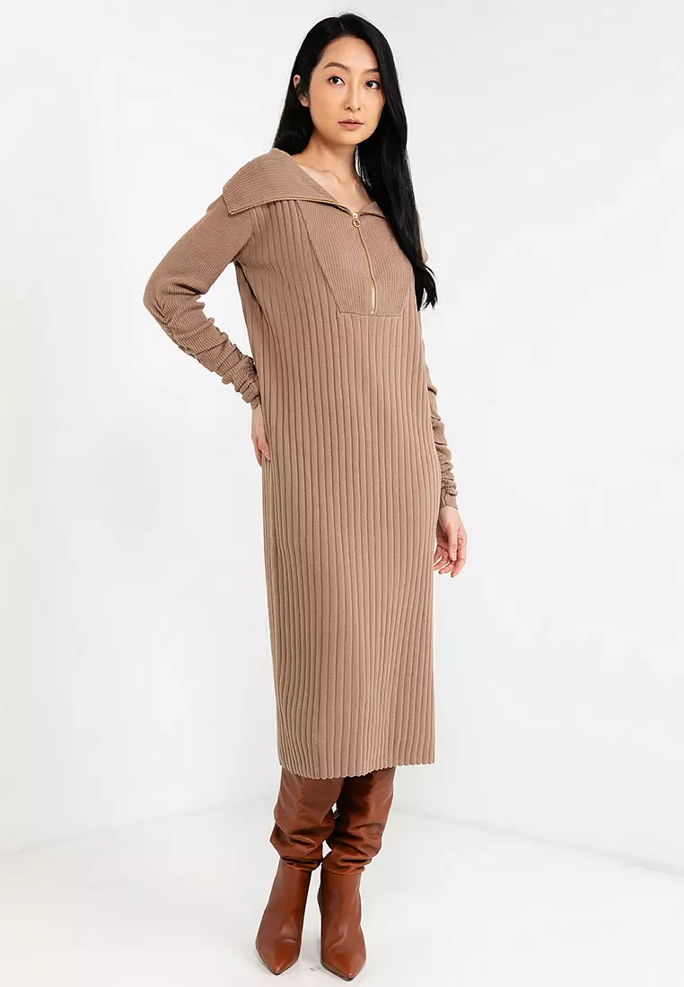 Buy JEANASiS 12G Cotton Half Zip Dress 2025 Online | ZALORA