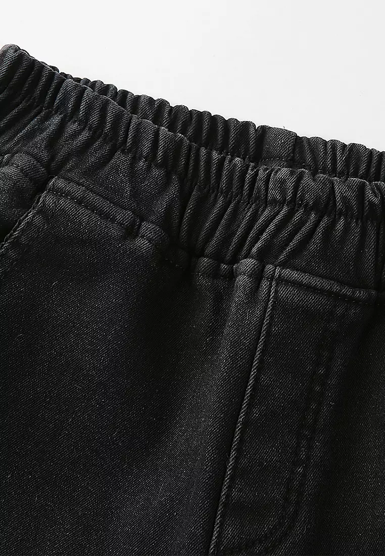 A-IN GIRLS Elastic Waist Frayed Jeans 2024 | Buy A-IN GIRLS Online ...