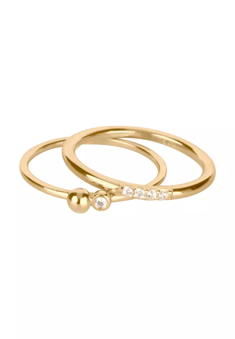 Buy Foundry Cz Slim Stacker Ring 14k Gold 2025 Online | ZALORA Philippines