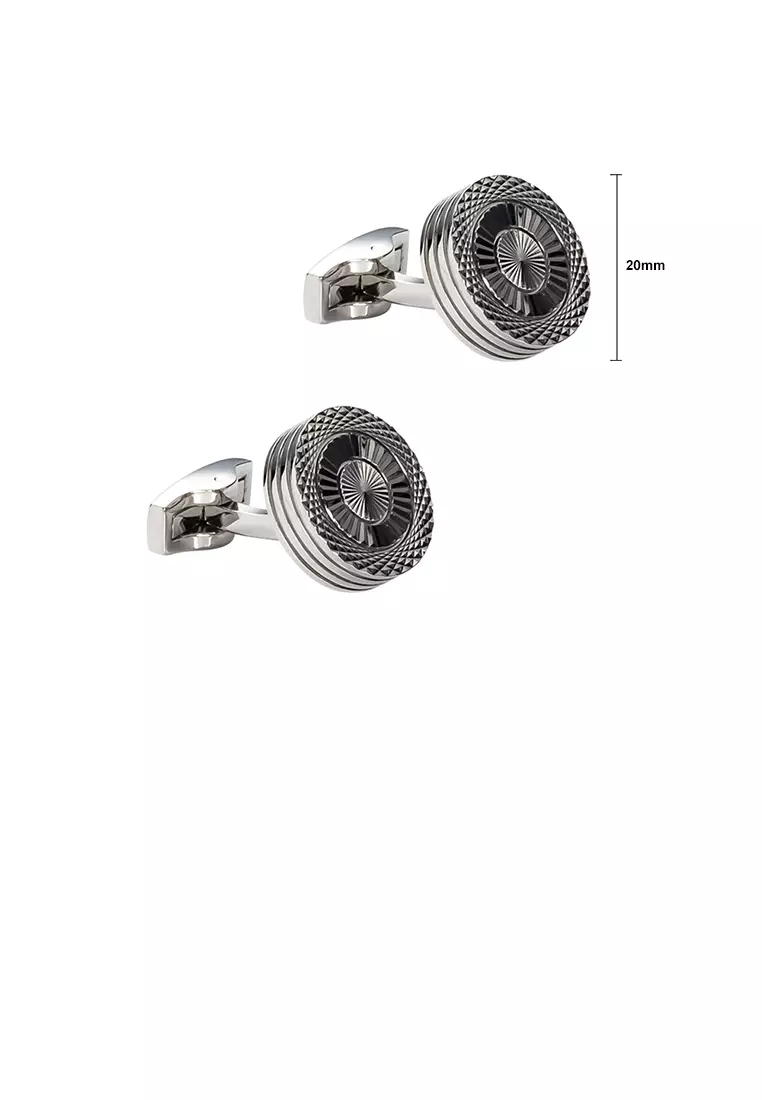 Buy SOEOES Fashion Temperament Geometric Pattern Round Cufflinks Online | ZALORA Malaysia