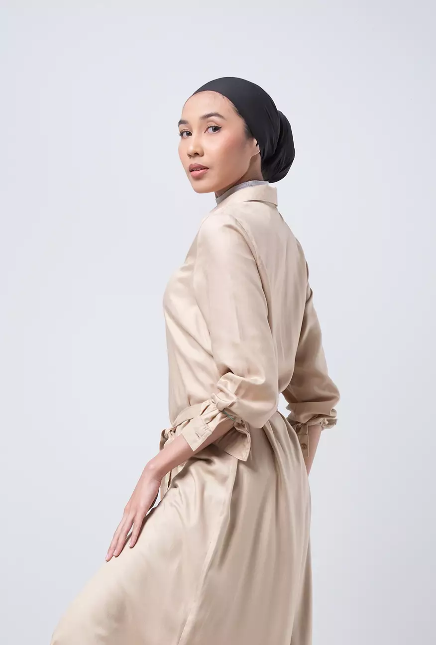 Jual LOGO JEANS Dress Lulla Beige Cream Original 2025 | ZALORA Indonesia