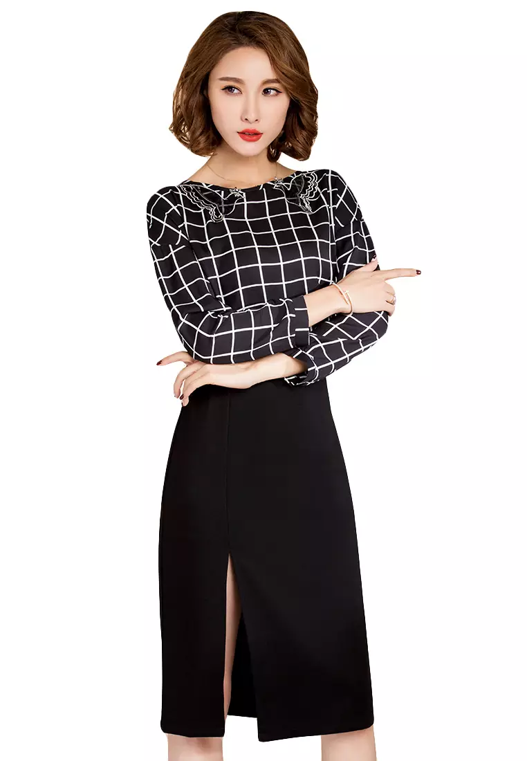 Buy A-IN GIRLS Two-Layers Of Chiffon OL Dress 2025 Online | ZALORA ...