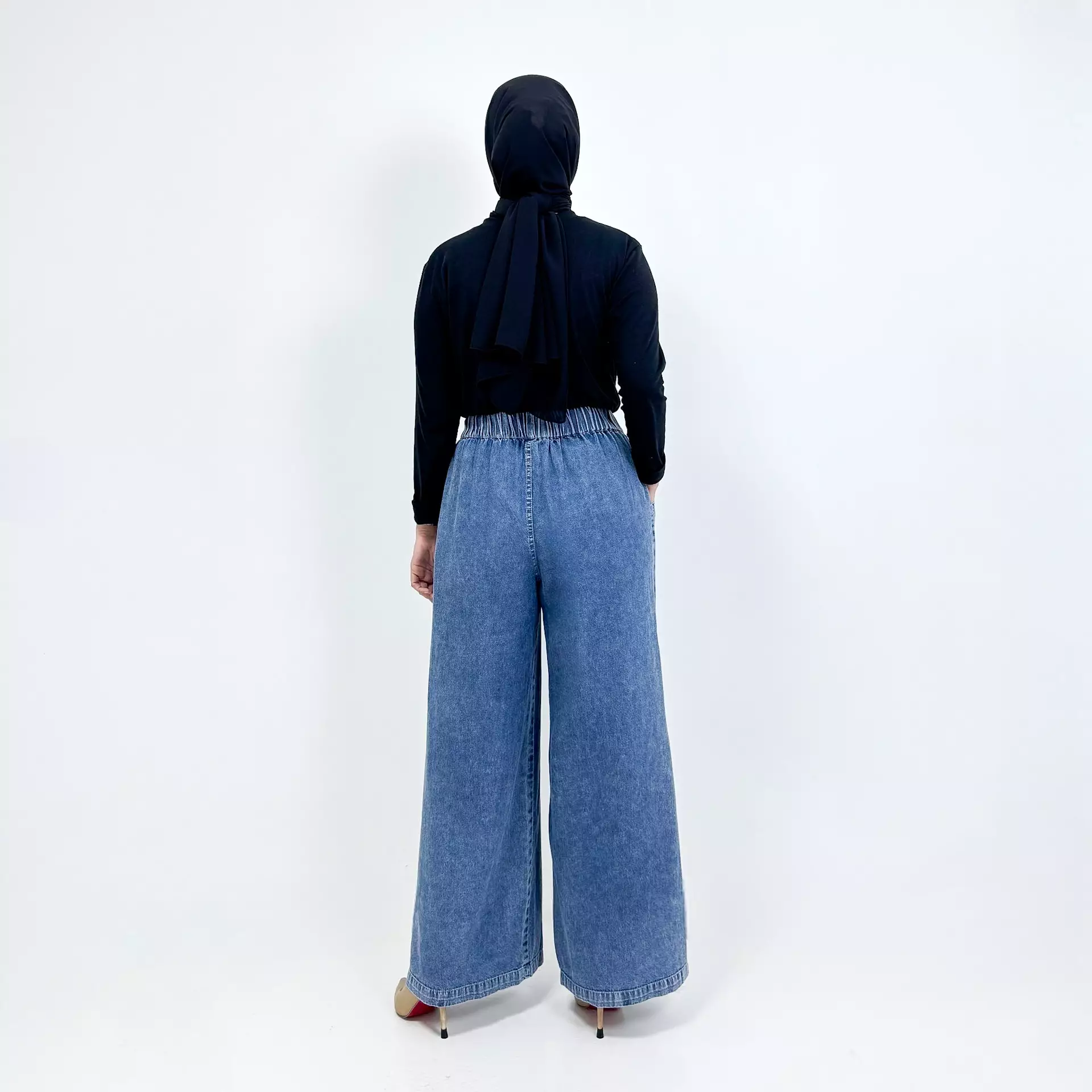 Jual LEZAHRASIGNATURE Kulot Denim Lola [BIRU SNOW] Celana Panjang Soft ...