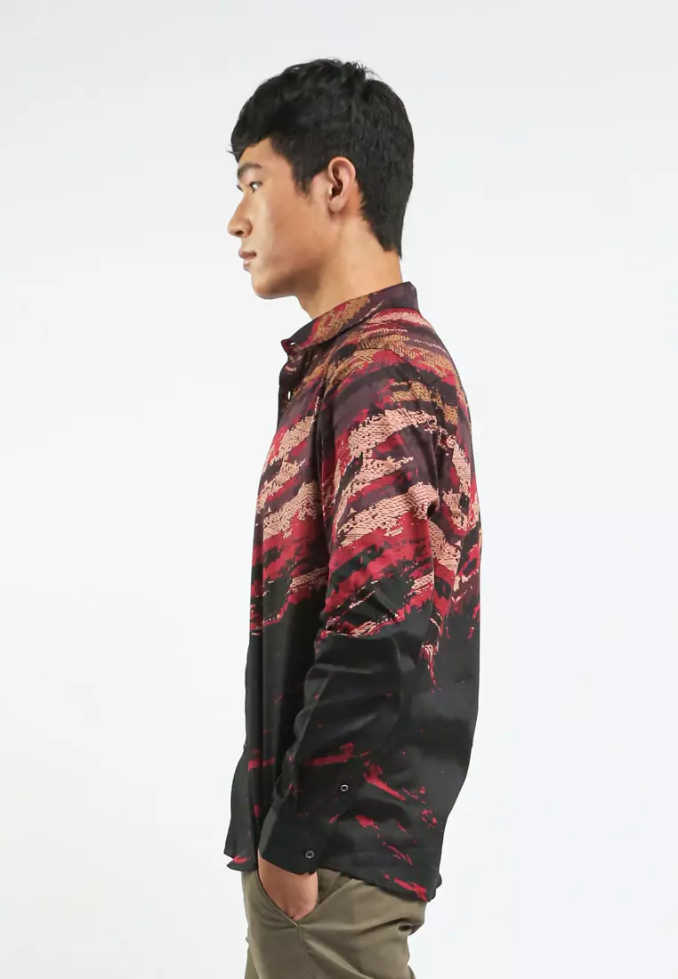 Jual Manzone MANZONE Kemeja Pria Lengan Panjang SLIM FIT Nico-Black ...