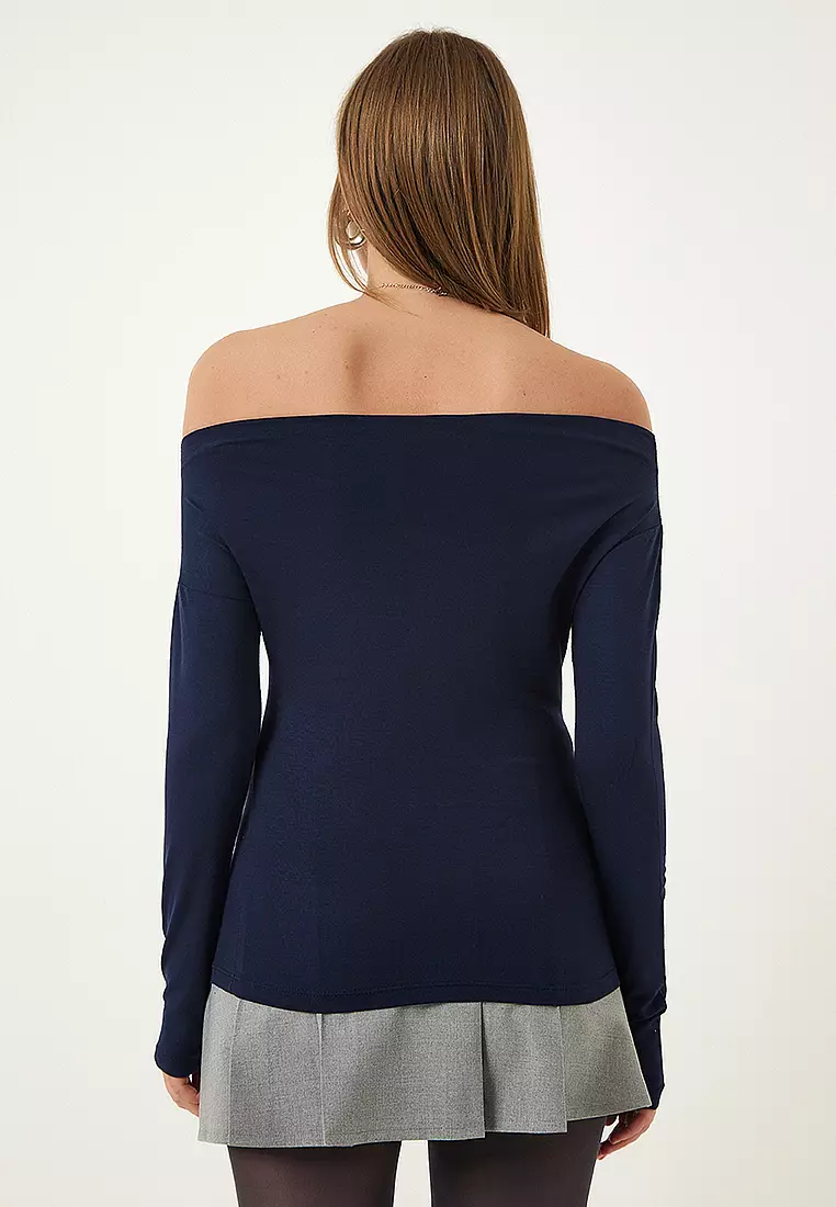 Buy Happiness Istanbul Basic Off Shoulder Blouse 2025 Online | ZALORA