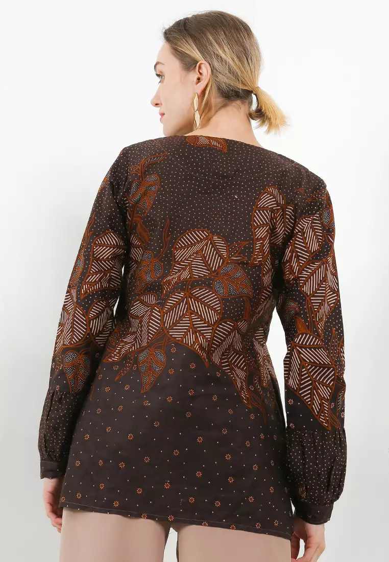 Jual Batik Tibodunyo Callista Blouse Batik Wanita Exclusive Premium Casual Modern Original 2025 ...