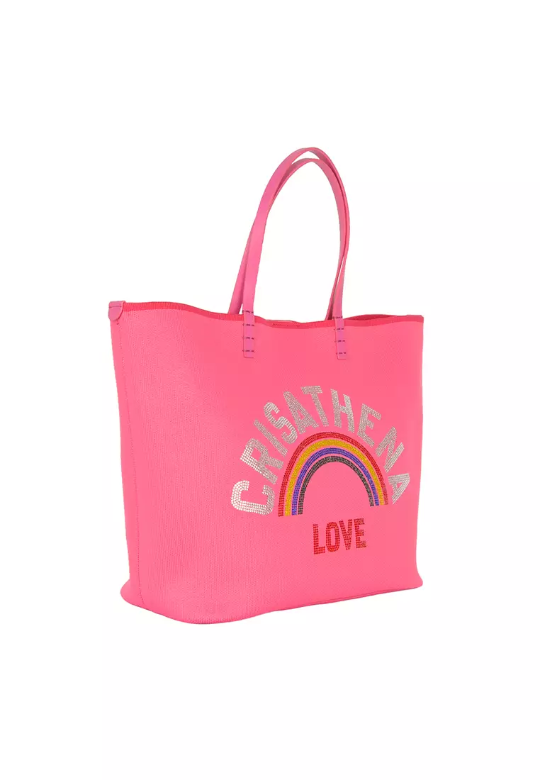Buy Crisathena Glam Rainbow Large Tote Bag in Fuchsia 2026 Online | ZALORA