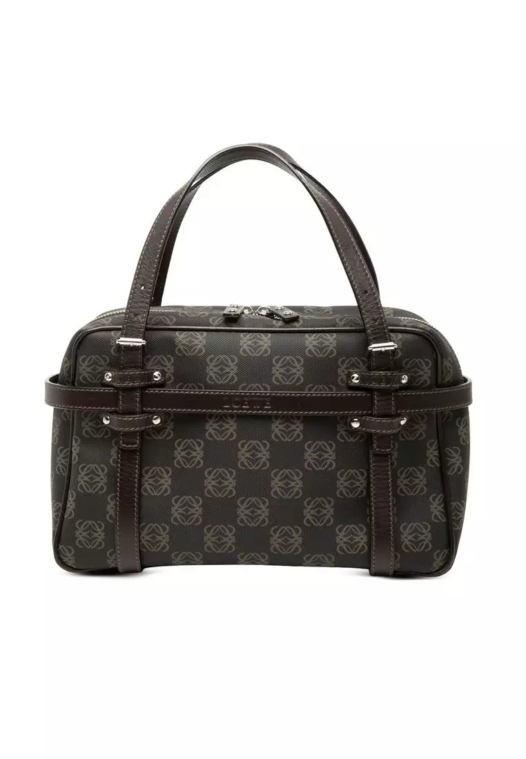 Buy LOEWE Pre-Loved Loewe Anagram Coated Canvas Handbag 2026 Online ...