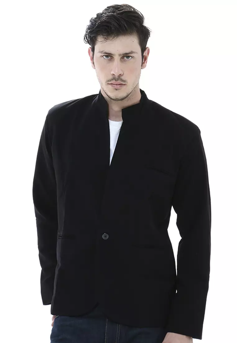 Jual Crows Denim Crows Denim Jas Pria Black Button Style Original
