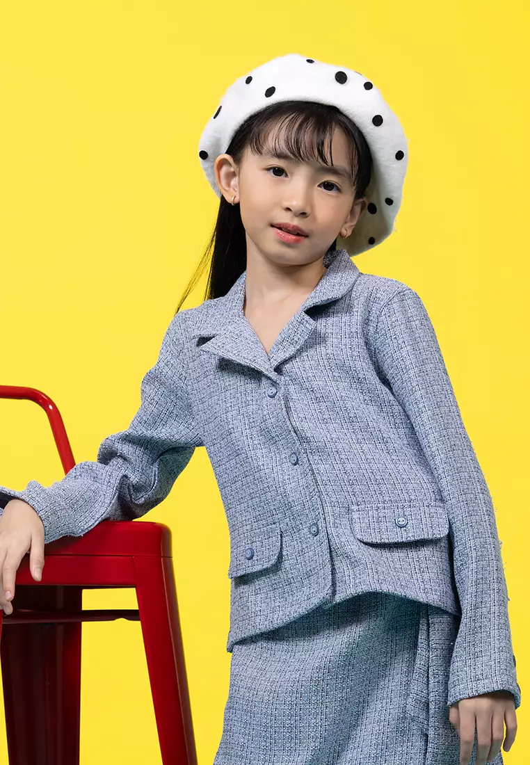 Jual LITTLE X EIGHT Little X eight Girl Elena Tweed Blazer Kids ...