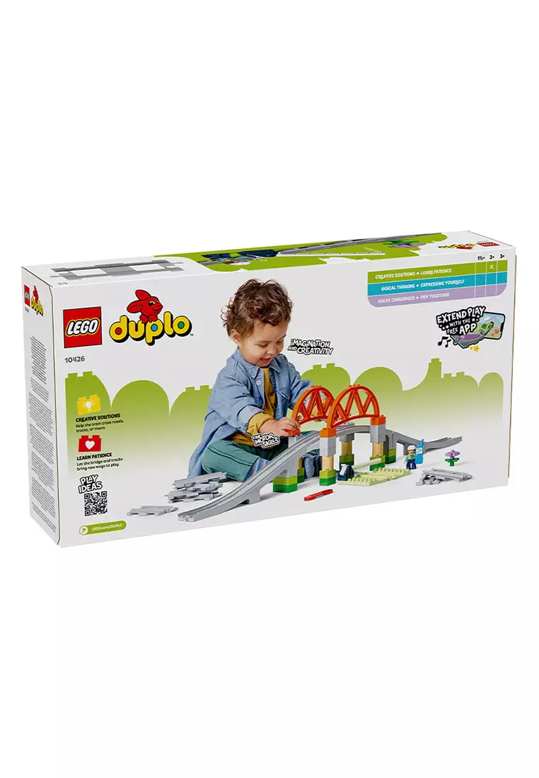 Buy LEGO® DUPLO 10426 Train Bridge and Tracks Expansion Set, Age 2 ...