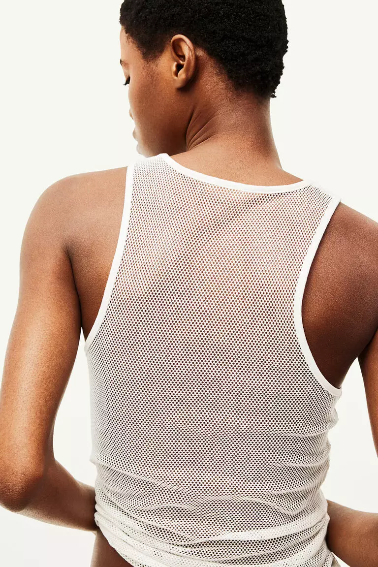 Jual H&M Mesh vest top Original 2024 | ZALORA Indonesia