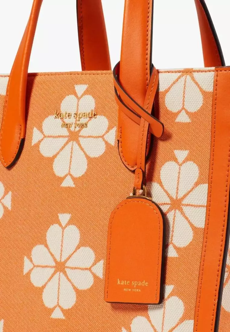 Jual Kate Spade Kate Spade Flower Two-Tone Canvas Manhattan Small Tote ...