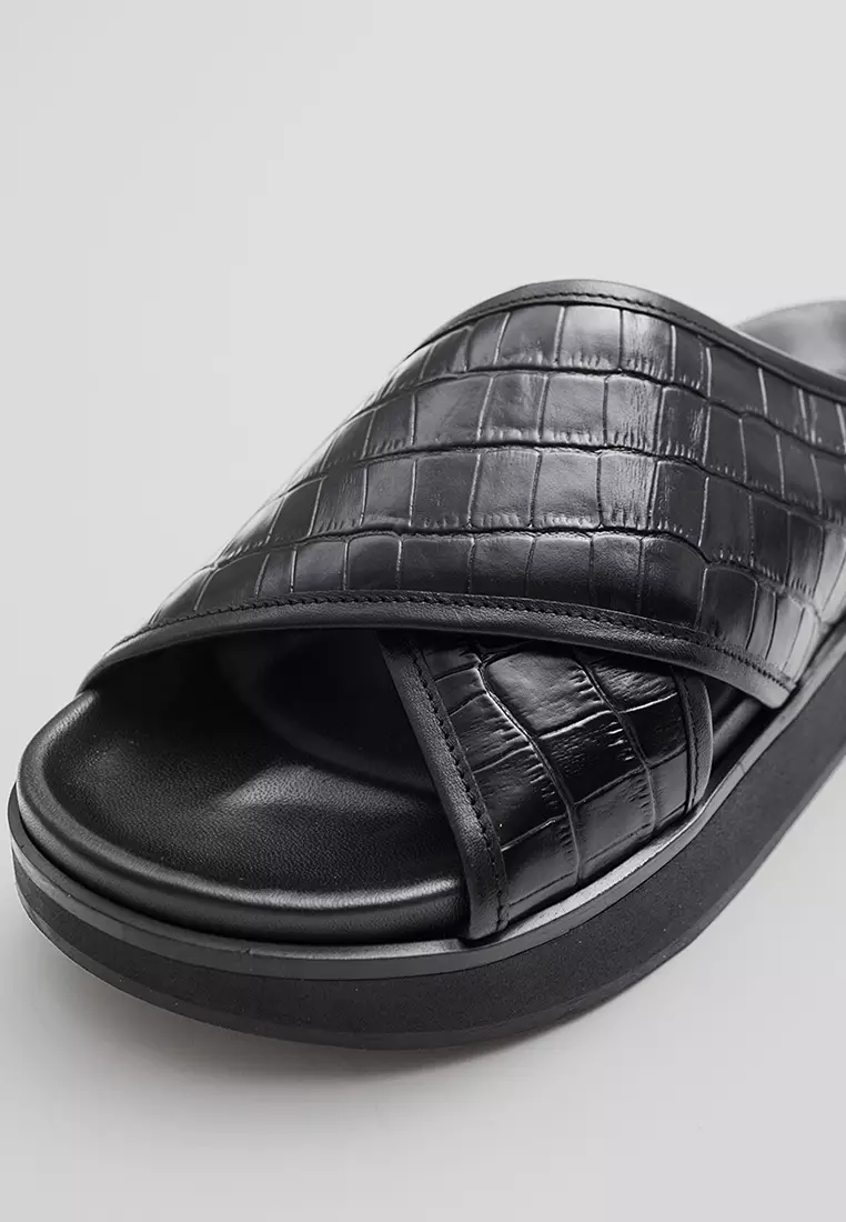 Buy & Other Stories Leather Platform Slides 2025 Online | ZALORA ...