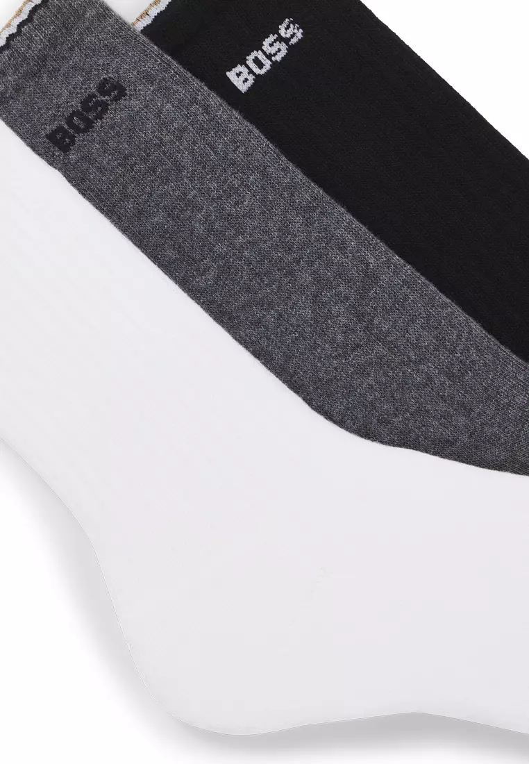 Buy BOSS Logo Crew Socks 3 Pack - BOSS Mainline 2026 Online | ZALORA