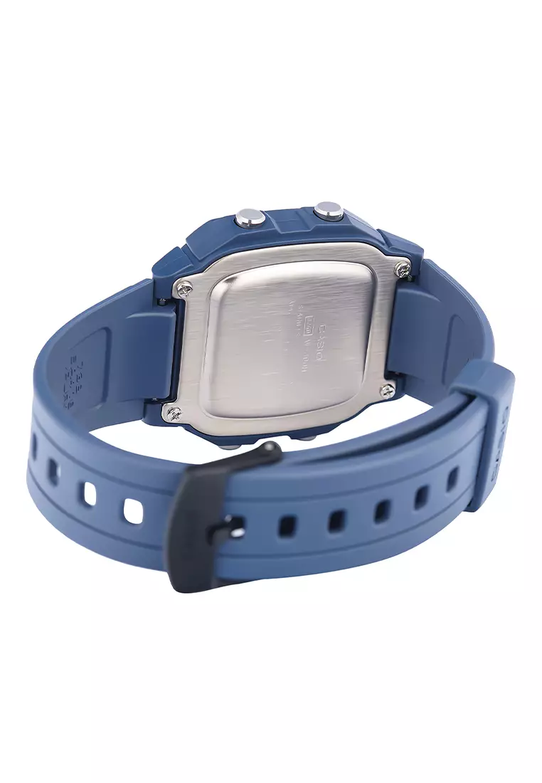 Jual Casio Jam Tangan Digital Pria Casio W-800H-2AV Blue Resin Strap Original 2025 | ZALORA ...