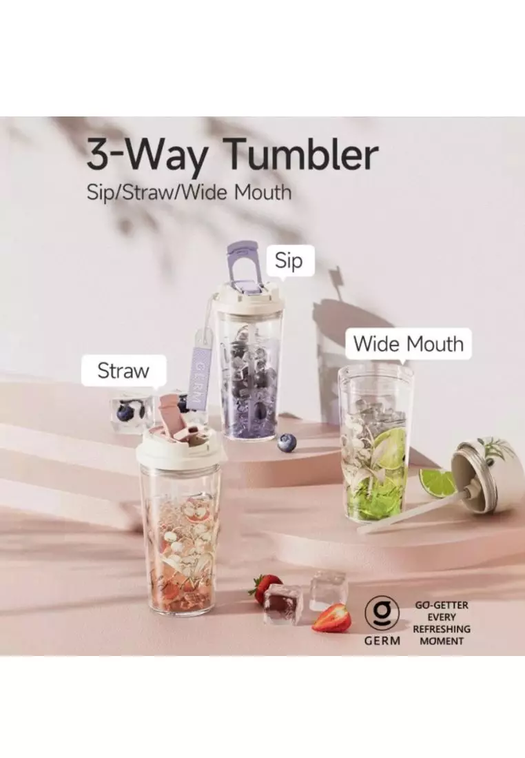 Buy Germ GERM Lily of the Valley Straw Cup 520ML Tritan Material 360°Sealed Leak-Proof Drinkware ...