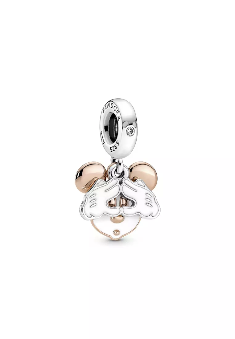 Buy PANDORA Pandora x Disney 14k Rose Gold Plated Mickey Mouse Double ...