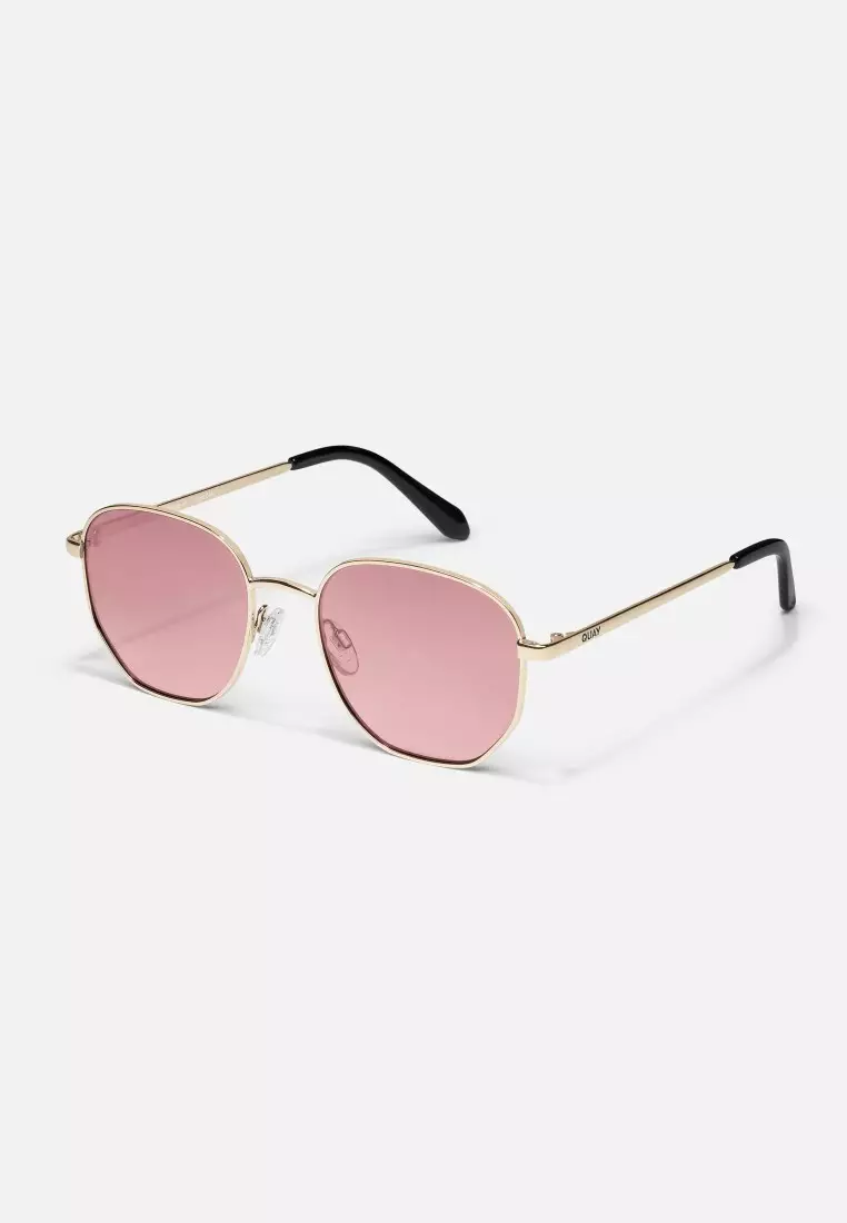 Buy QUAY QUAY Big Time Sunglasses - Gold/Peony 2026 Online | ZALORA