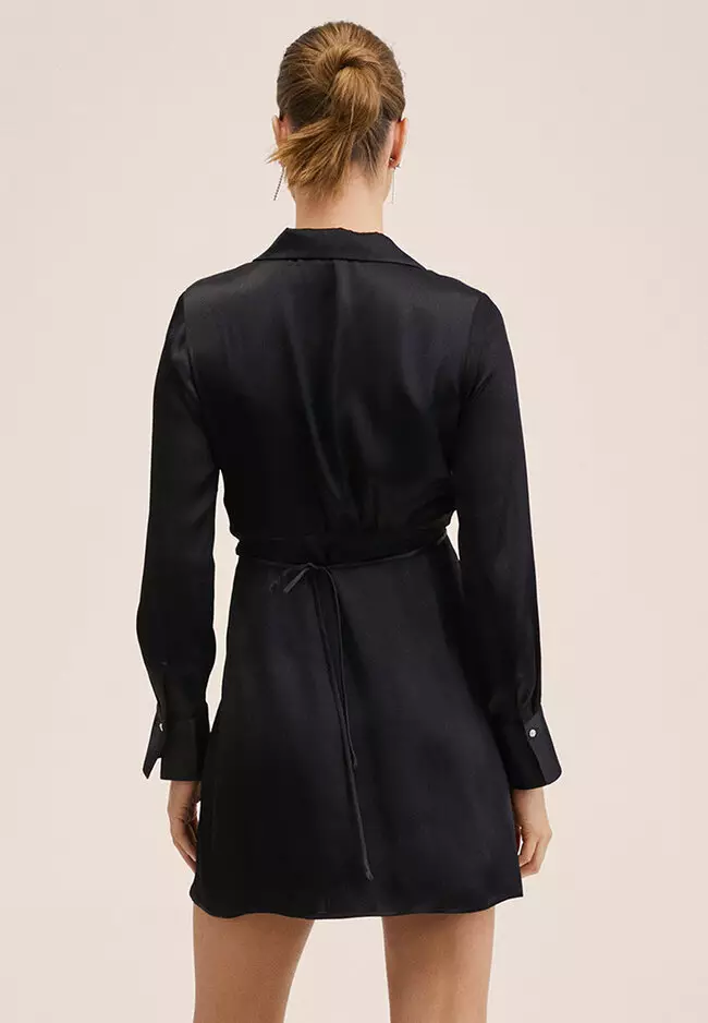 Buy Mango Wrapped Satin Dress 2025 Online | ZALORA Philippines