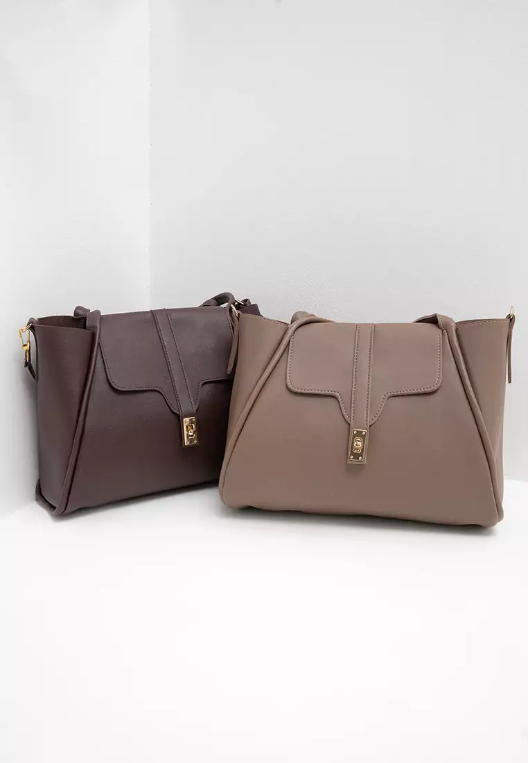 Jual Berrybenka Label Tekka Naomi Tote Bag Mocca Original 2025 | ZALORA ...