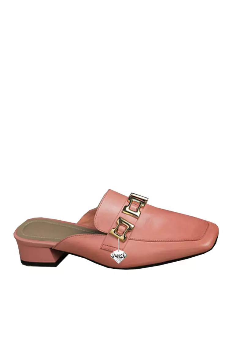 Buy Twenty Eight Shoes VANSA Top Wash Cowhide Buckle Semi-Slippers VSW ...