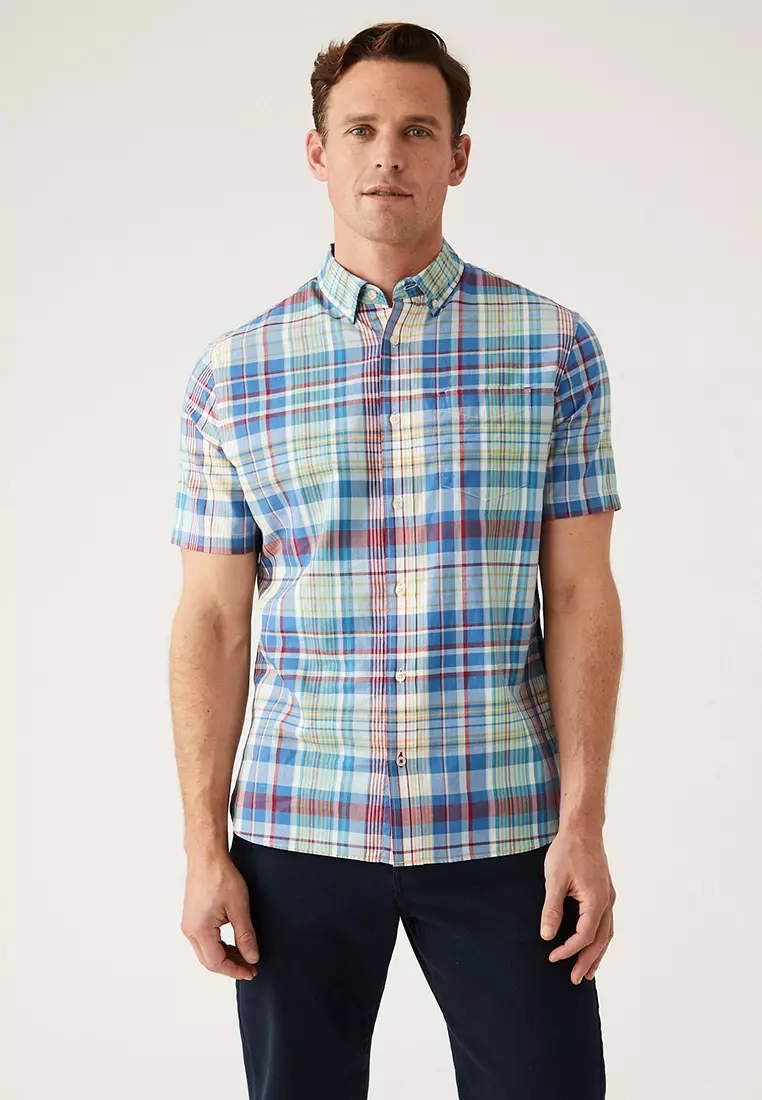 Jual Marks & Spencer Pure Cotton Check Shirt Original 2025 | ZALORA ...