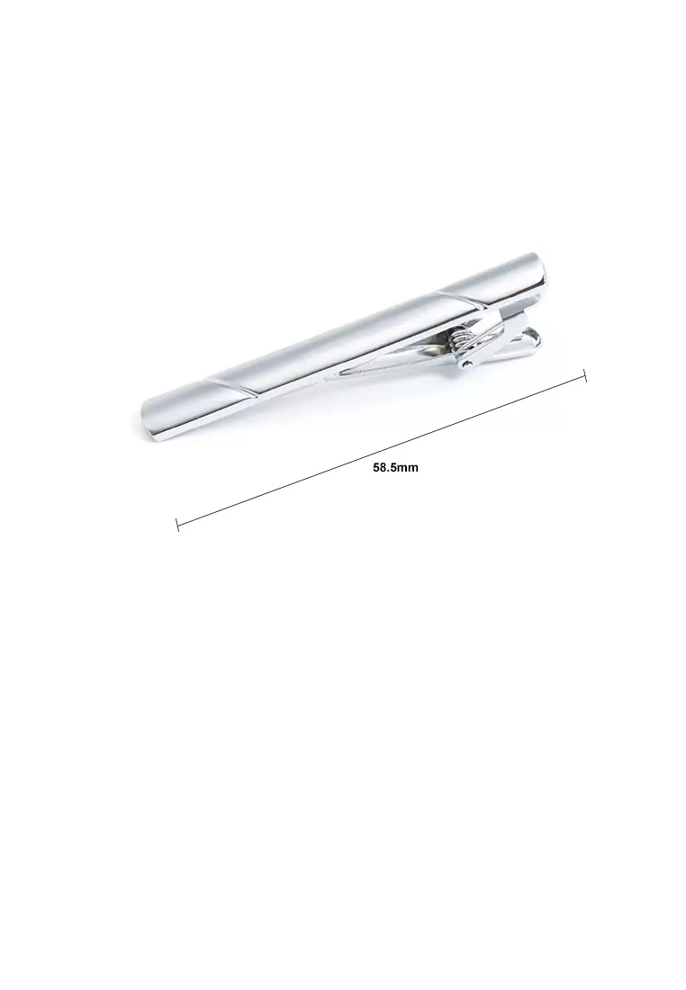 Buy SOEOES Fashion Simple Striped Geometric Rectangle Tie Clip 2025 ...