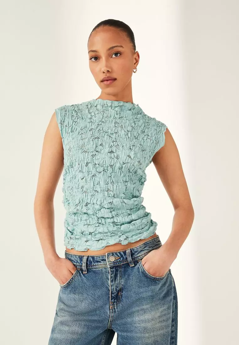 Buy NEXT Short Sleeve Lace Top Online | ZALORA Malaysia