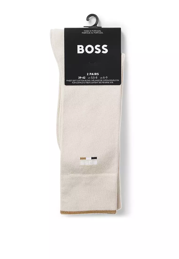 Buy BOSS Regular Length Logo Crew Socks 2 Pack - BOSS Mainline 2026 ...