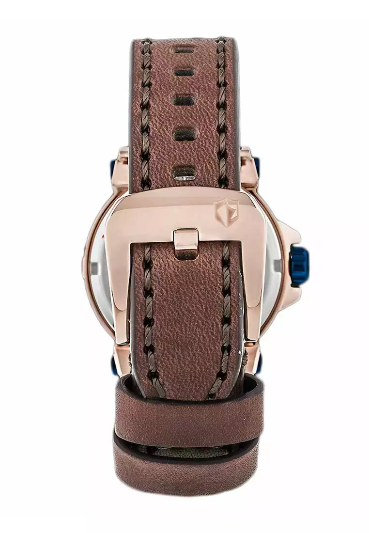 Jual Expedition Expedition Jam Tangan - Brown Rosegold Blue - Leather ...