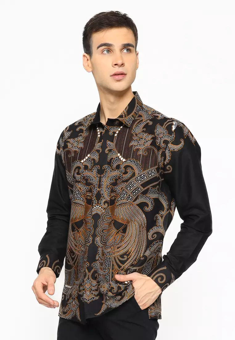 Jual Maginot MAGINOT NAKULA BLACK BAtik Slim Fit Lengan Panjang Original 2025 | ZALORA Indonesia