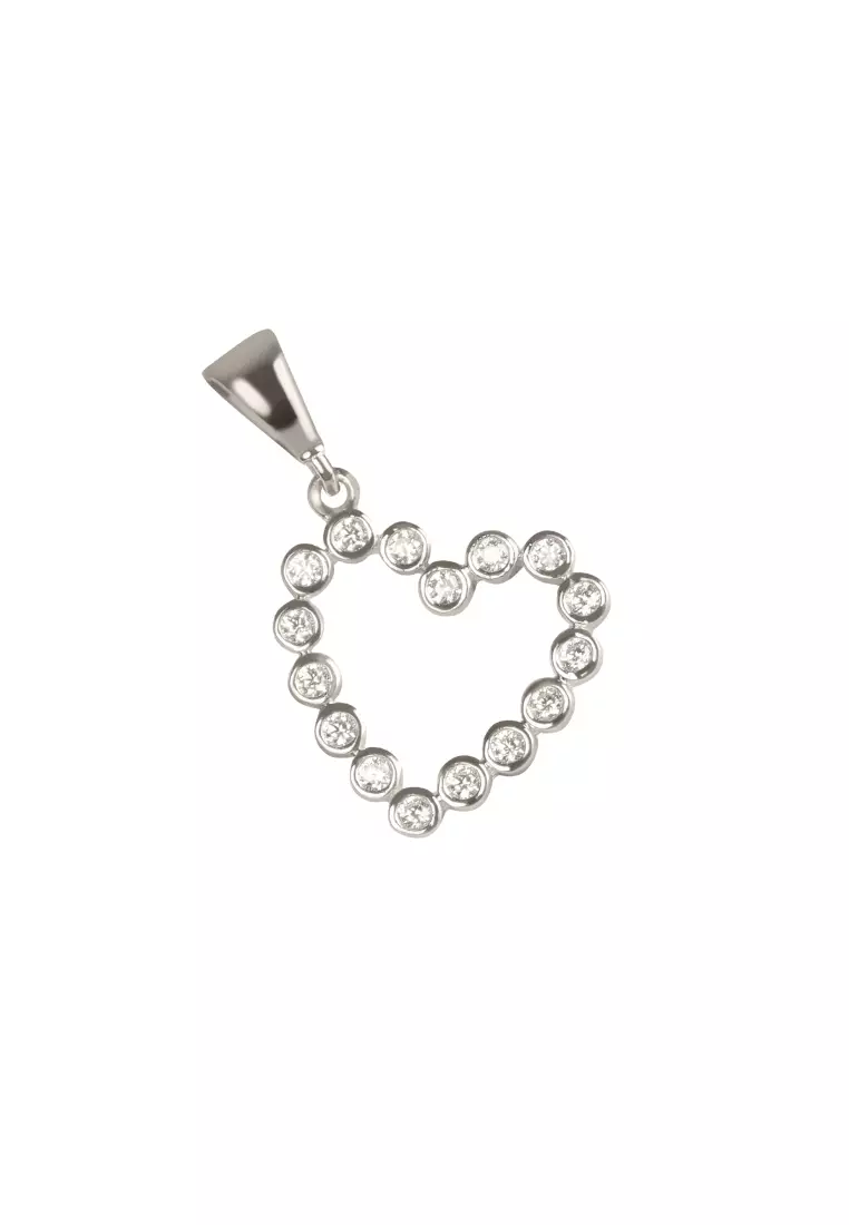 Buy Foundry Foundry 18k Invisible Heart Pendant White Gold 2024 Online