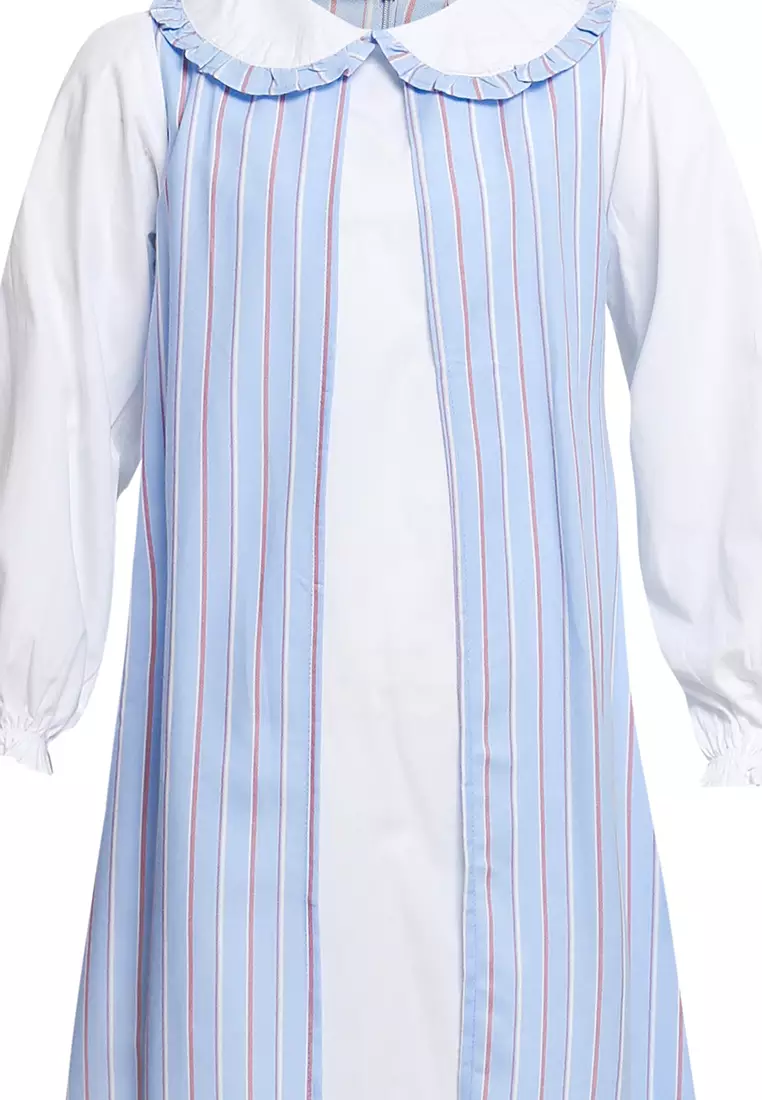 Jual Cool Kids Dress Panjang Salur Model Rompi Kerah Renda Original ...