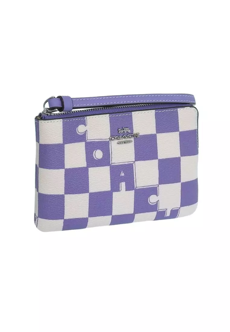 Buy Coach Coach Zip Leather Wallet (CR813) - SV / LIGHT VIOLET / CHALK ...