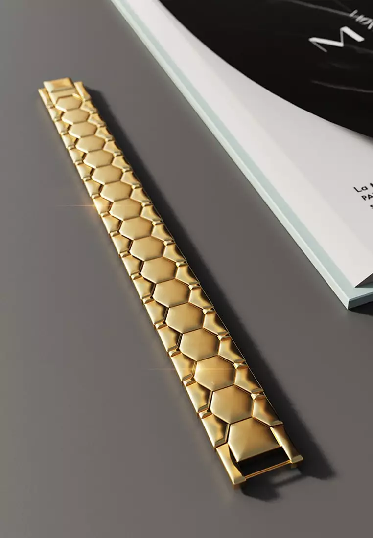 Buy Bullion Gold Watch Band Chunky Stack Gold Layered Bracelet 2026 ...