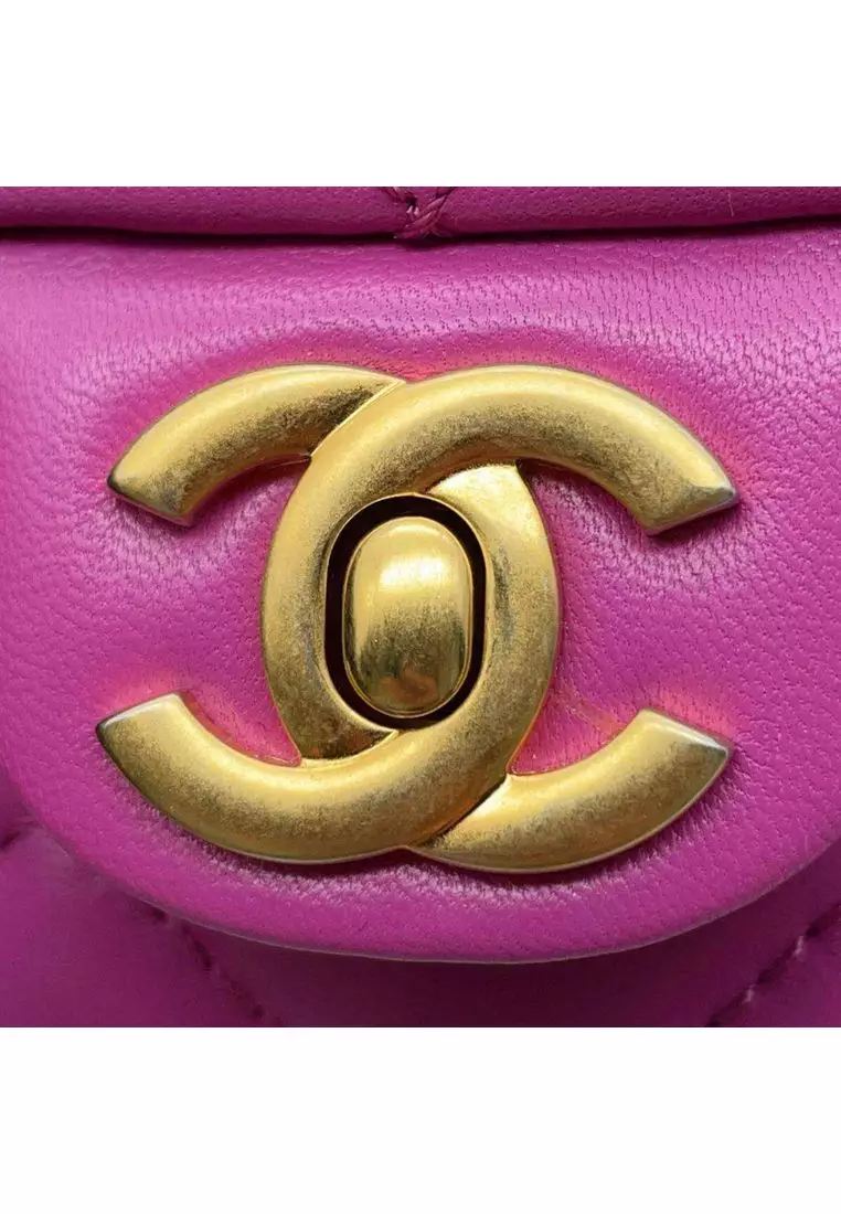 Buy Chanel Pre-Loved Chanel Purple Leather Coco Mark 2025 Online ...