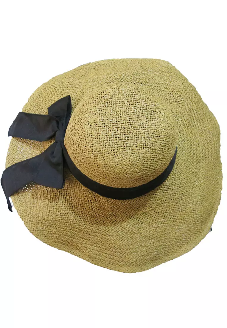 Jual BALLIN Ballin Topi Pantai Lebar Yui Hats - Cokelat Original 2024 ...