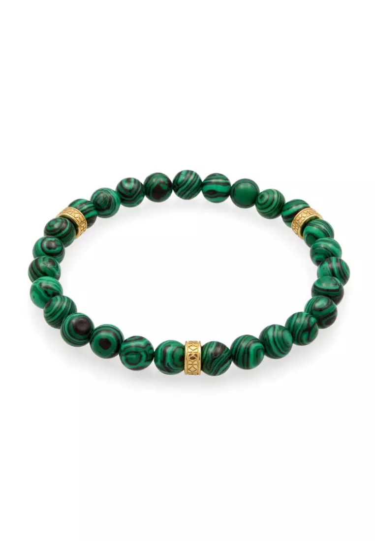 Buy Kuzzoi Men's Resin Bead Bracelet – Gold-Plated Silver Details 2026 ...